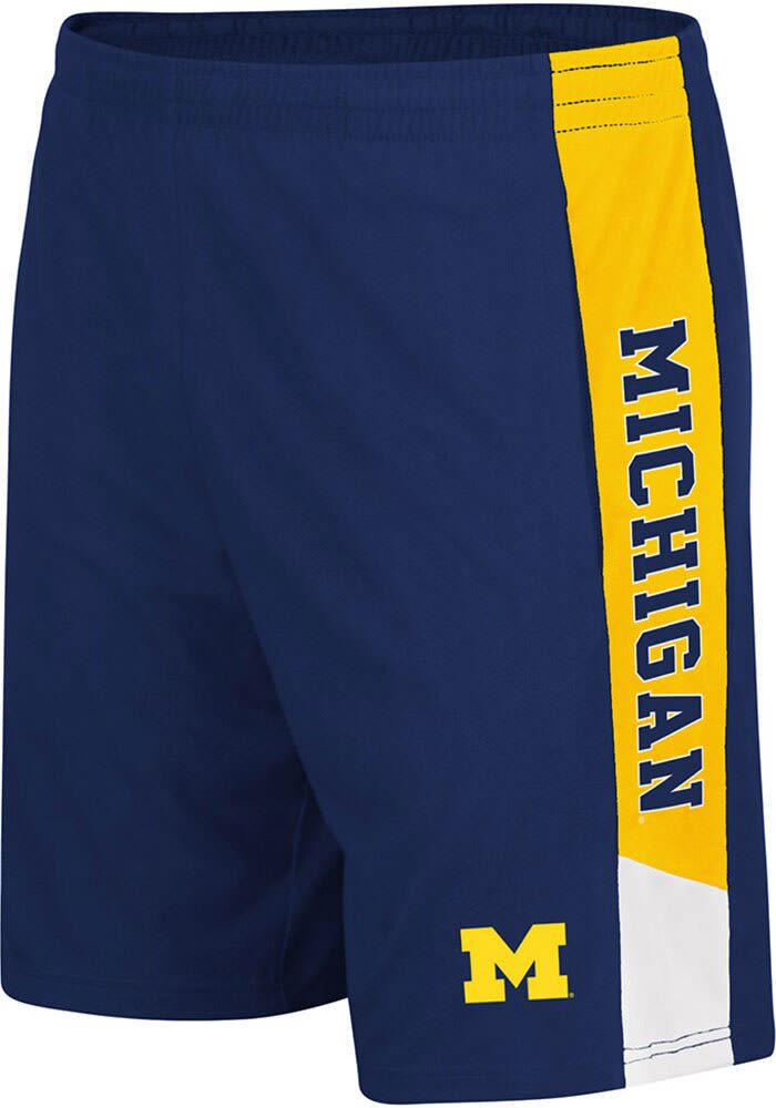 Michigan Wolverines Mens Colosseum BLUE Wonkavision Shorts - 150306989