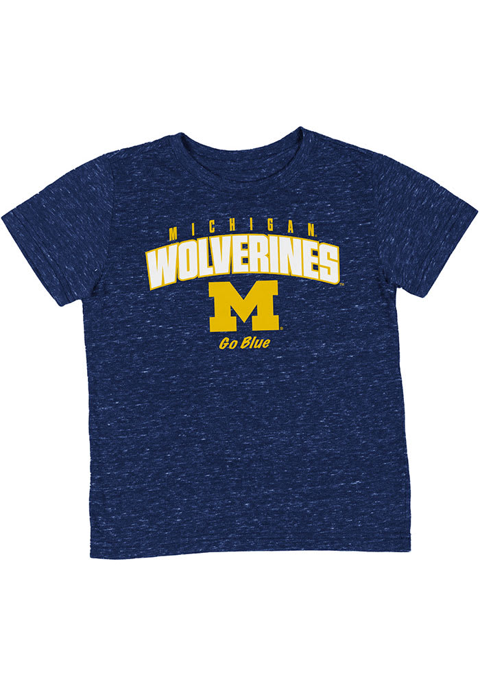 Colosseum Michigan Wolverines Toddler BLUE Team Chant Short Sleeve Tee ...