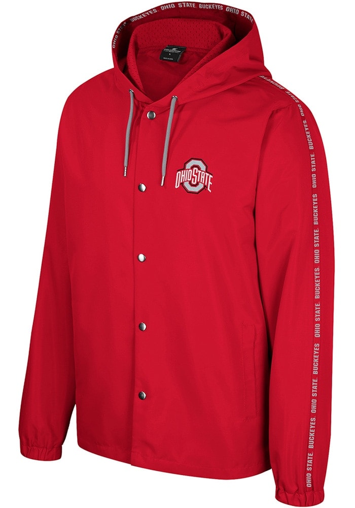 Colosseum Ohio State Buckeyes Mens Red Brewster Light Weight Jacket ...