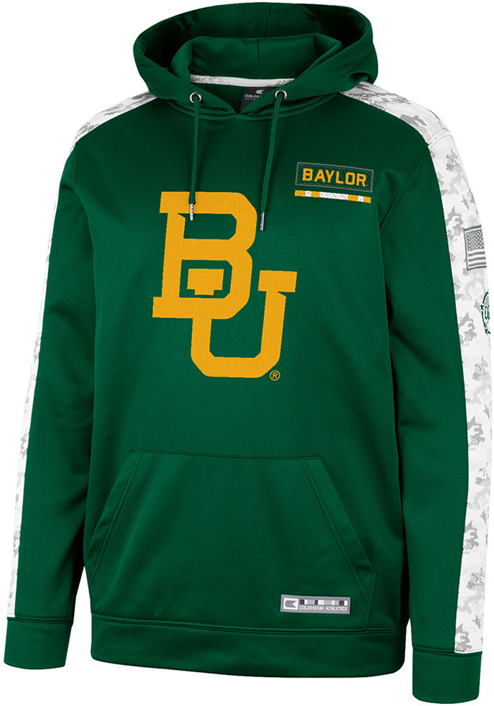 Baylor Bears Mens Colosseum DARKGREEN OHT Snake Eyes Camo Hood - 150312572