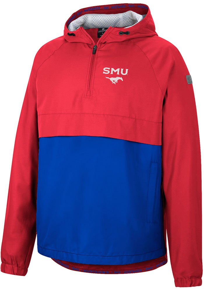 Colosseum SMU Mustangs Mens Red Man To Beat Anorak Light Weight Jacket ...