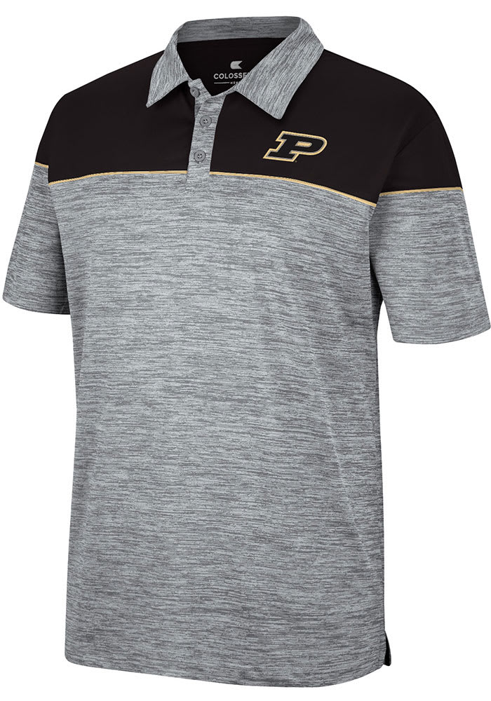 Colosseum Purdue Boilermakers Mens Birdie GREY Short Sleeve Polo ...