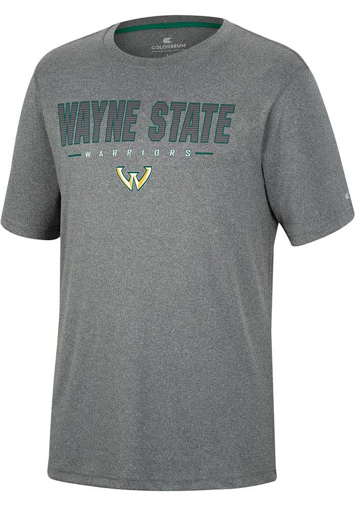 Colosseum Wayne State Warriors CHARCOAL High Pressure Short Sleeve T ...