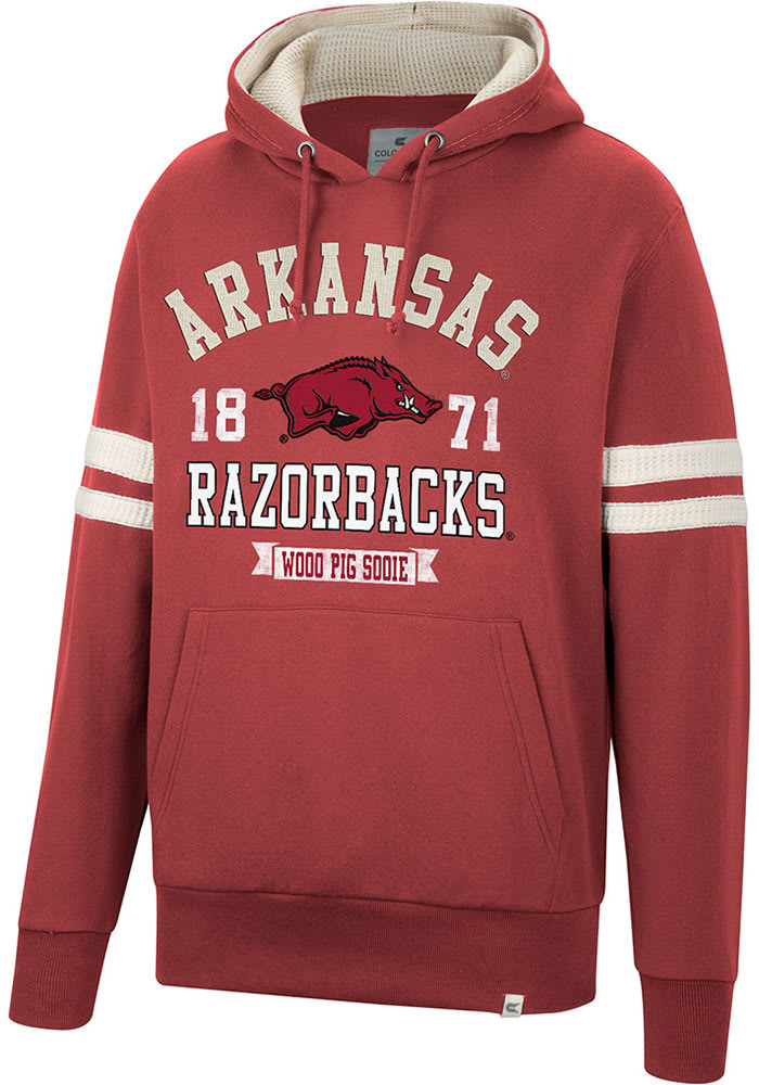 Colosseum Arkansas Razorbacks Mens CRIMSON O Hooligan Pullover Long ...