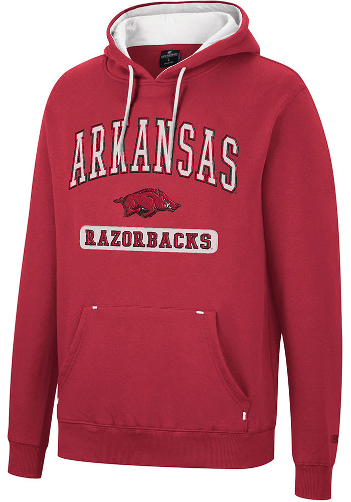 Colosseum Arkansas Razorbacks Mens CRIMSON Scholarship Fleece Hoodie ...