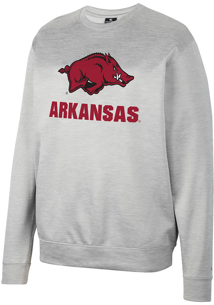 Colosseum Arkansas Razorbacks Mens Long Sleeve GREY Creed Sweatshirt ...