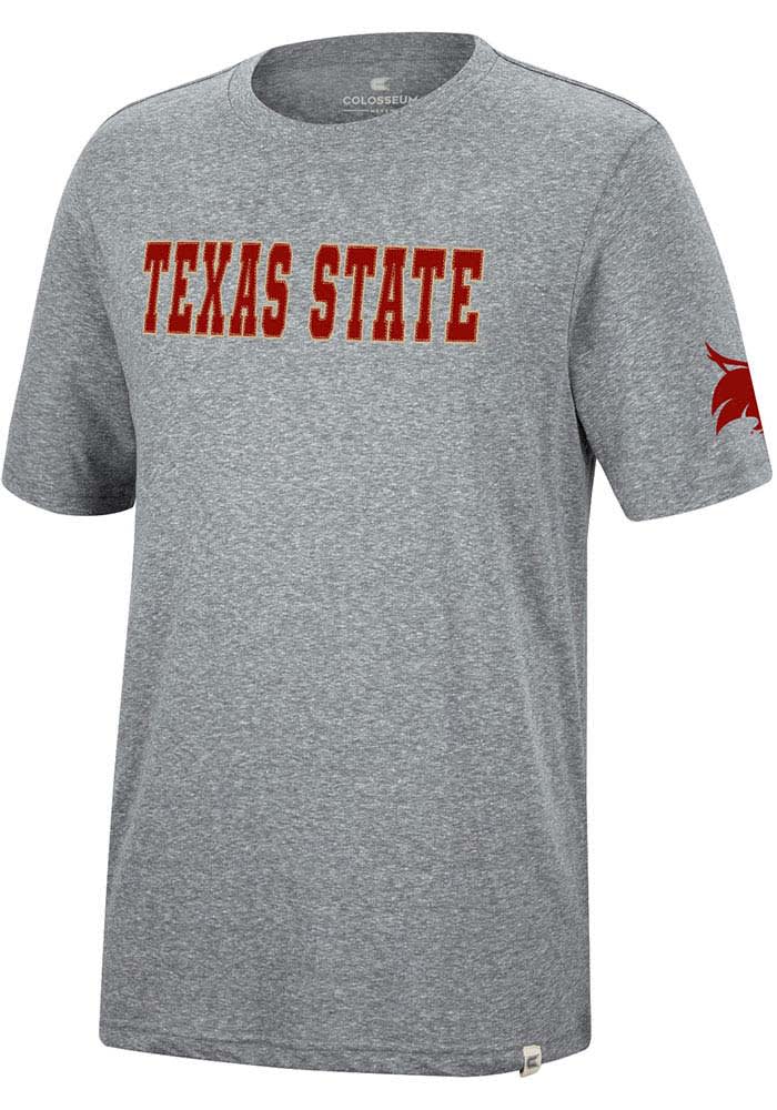 Colosseum Texas State Bobcats GREY Crosby Short Sleeve Fashion T Shirt ...