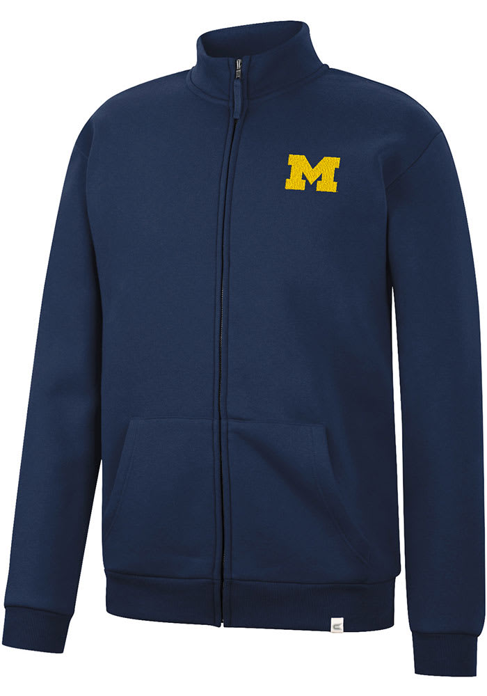 Colosseum Mens BLUE Michigan Wolverines Gruber Long Sleeve Full Zip ...