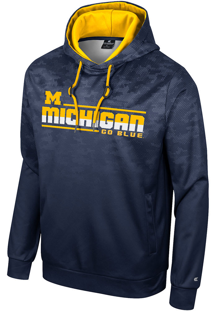 Colosseum Mens BLUE Michigan Wolverines The Machine Hoodie - 150316613