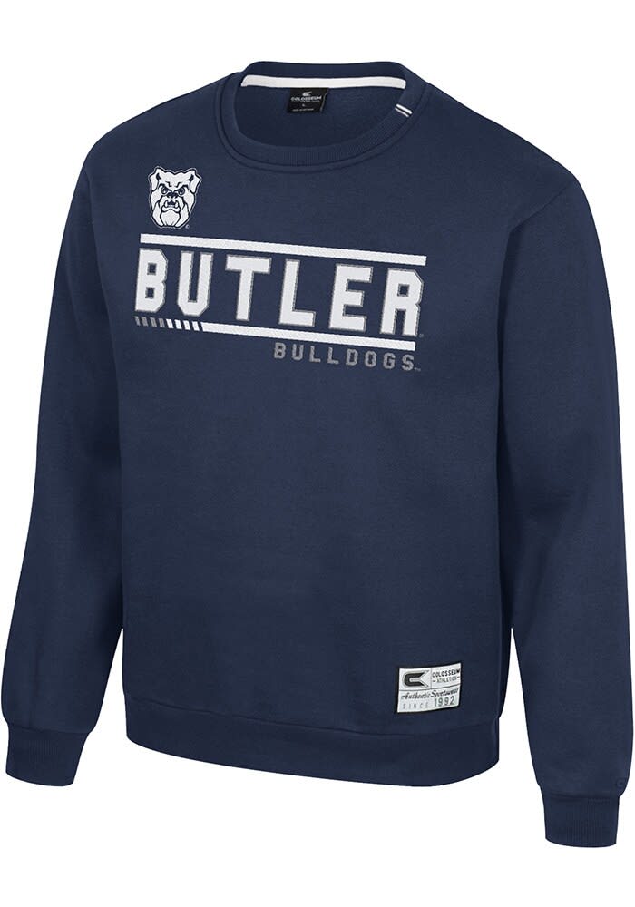 Colosseum Butler Bulldogs Mens NAVY Ill Be Back Crew Sweatshirt - 150317739