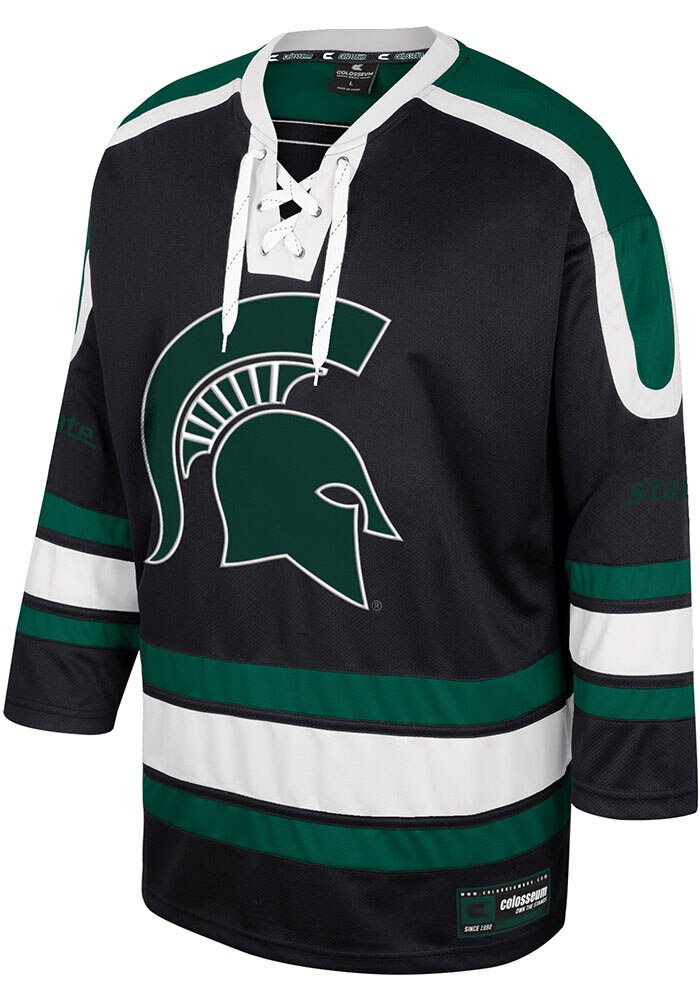 Colosseum Michigan State Spartans Mens BLACK Sense of Hope Hockey ...