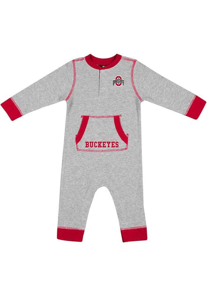 Colosseum Ohio State Buckeyes Baby HEATHERGREY Power Shortage Romper ...