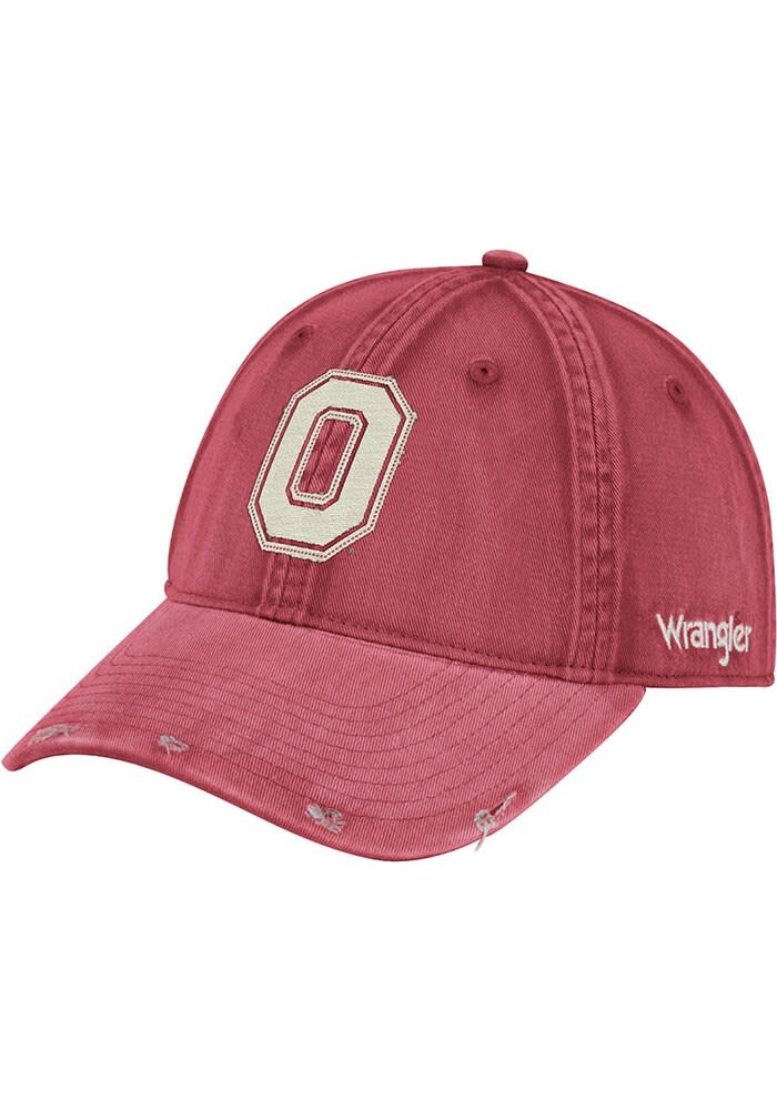 Wrangler Red Ohio State Buckeyes Wrangler Vintage Ball Cap Adjustable ...