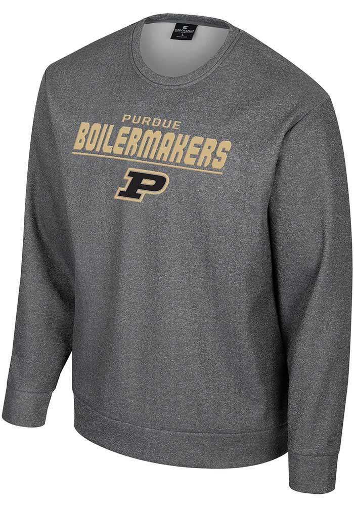 Colosseum Purdue Boilermakers Mens Long Sleeve CHARCOAL Clark ...
