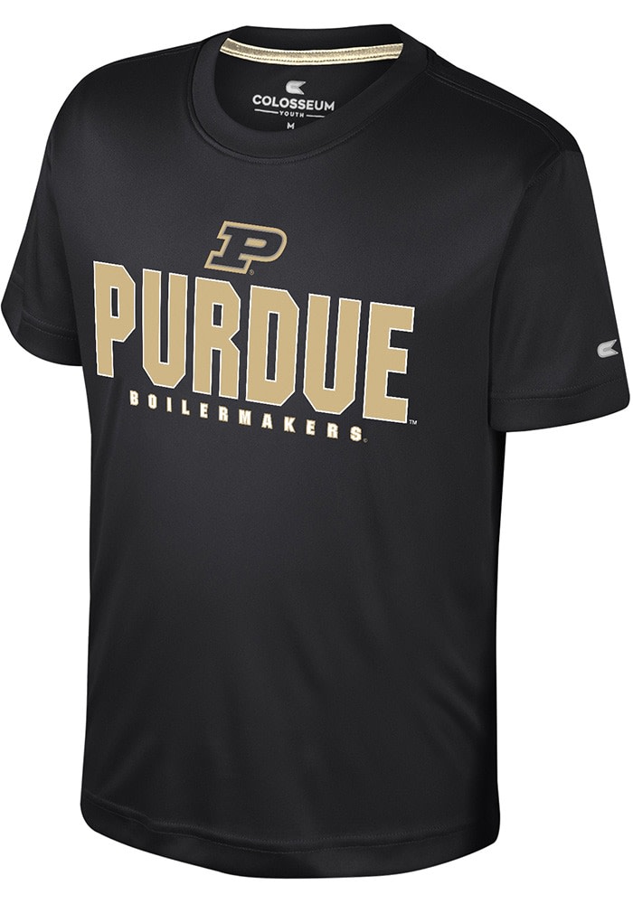 Colosseum Purdue Boilermakers Youth BLACK Hargrove Short Sleeve Tee ...