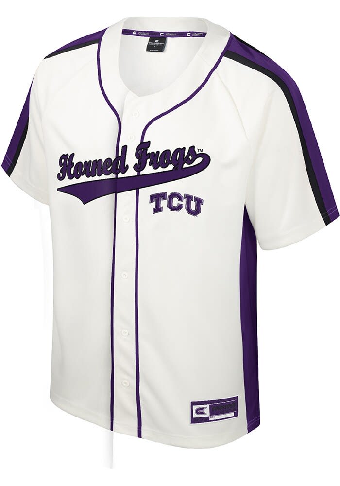 TCU Horned Frogs Youth White Ruth Baseball Jersey - 150323660