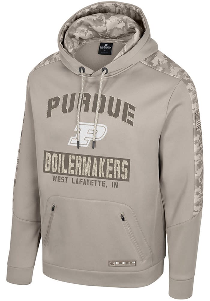Purdue Boilermakers Mens Colosseum TAN OHT Battalion Hood - 150324744