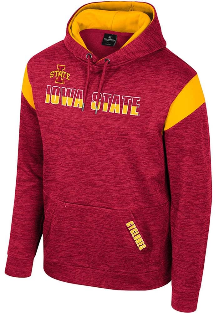 Iowa State Cyclones Mens Colosseum CARDINAL Artemis Fleece Hood - 150327507