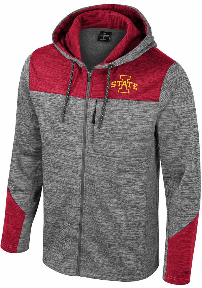 Colosseum Iowa State Cyclones Mens GREY Dozer Fleece Zip - 150330167