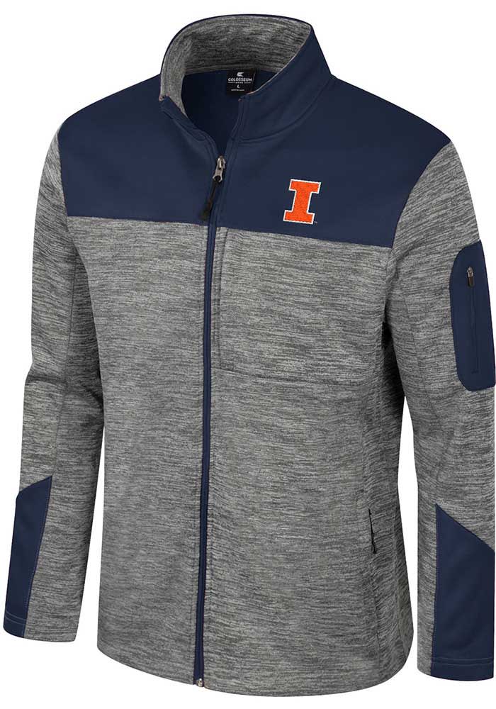 Colosseum Illinois Fighting Illini Mens GREY Guard Medium Weight Jacket ...