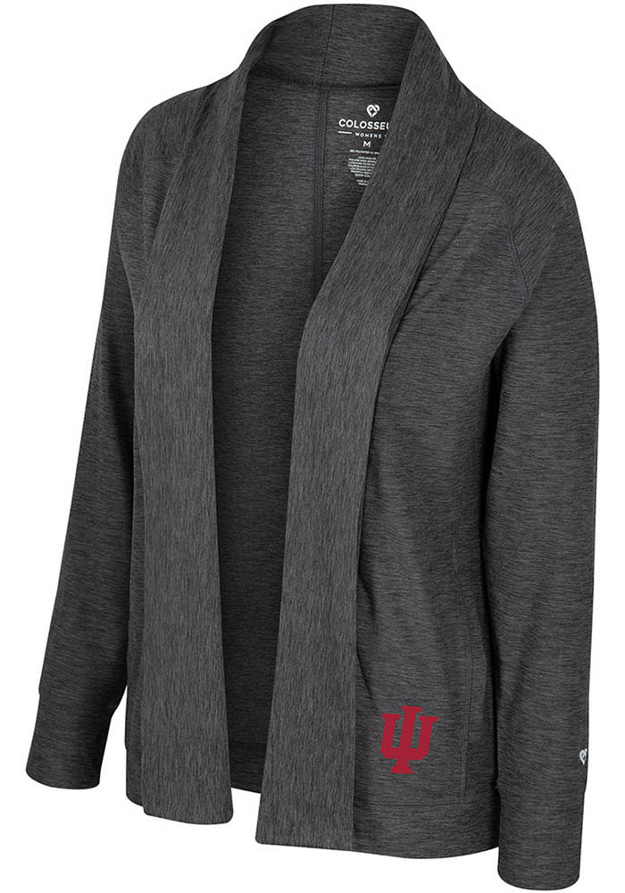 Indiana Hoosiers Colosseum Cardigan Womens CHARCOAL Dash Long Sleeve - 150331211