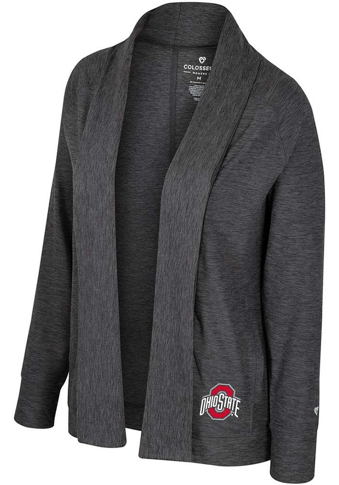 Ohio State Buckeyes Colosseum Cardigan Womens CHARCOAL Dash Long Sleeve ...
