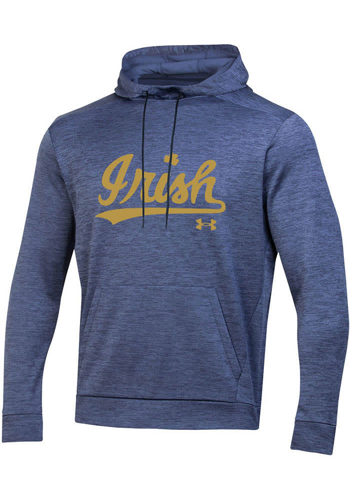 Under Armour Notre Dame Fighting Irish Mens Script Hoodie - NAVY