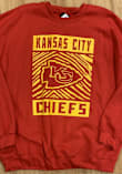 Zubaz Kansas City Chiefs Mens Zebra Monotone Crew Sweatshirt - RED