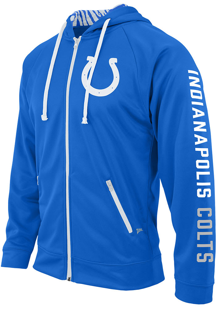 Indianapolis Colts Mens BLUE Team Name and Logo Zip - 15230779