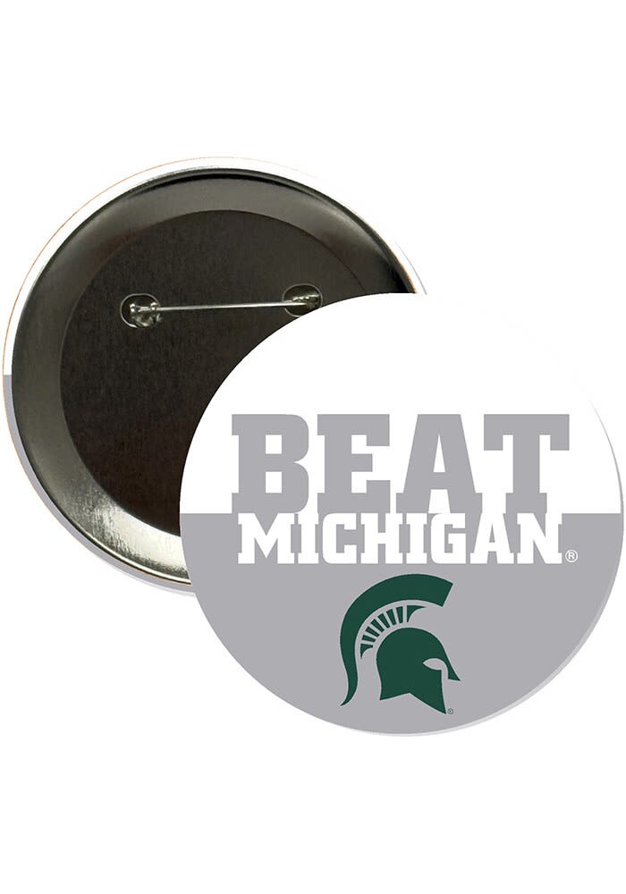 Michigan State Spartans GREEN 3" Beat Michigan Button - 15284437