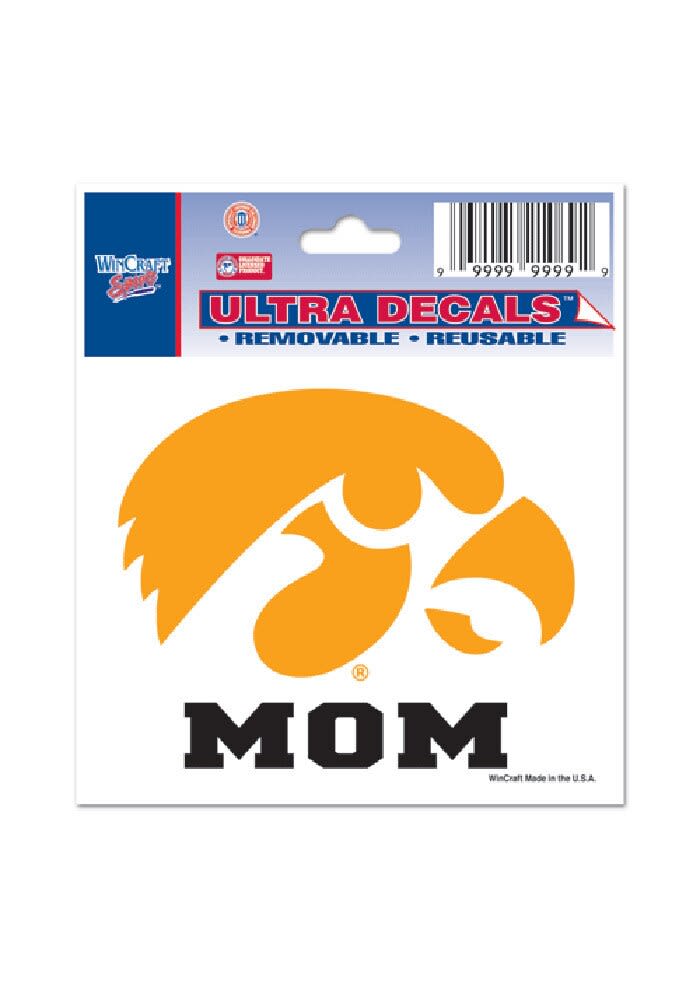 YELLOW Iowa Hawkeyes 3x4 Mom Decal - 5710356