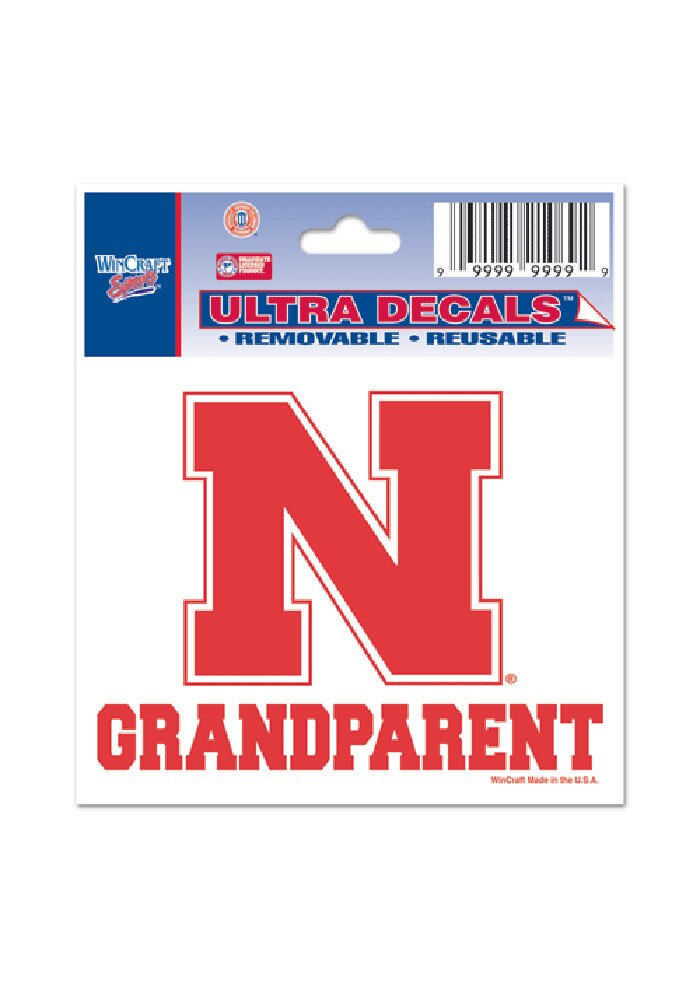 Red Nebraska Cornhuskers 3x4 Grandparent Decal - 5710521
