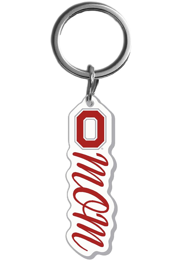 Ohio State Buckeyes Red Mom Acrylic Keychain - 154867728