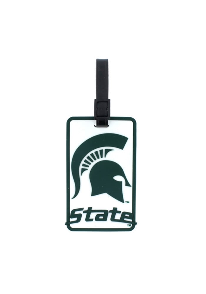 Michigan State Spartans White Rubber Luggage Tag - 9120381