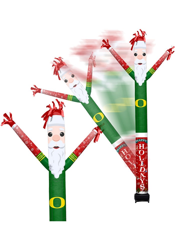 Oregon Ducks BLACK Outdoor Inflatable Santa team color and team logo ...