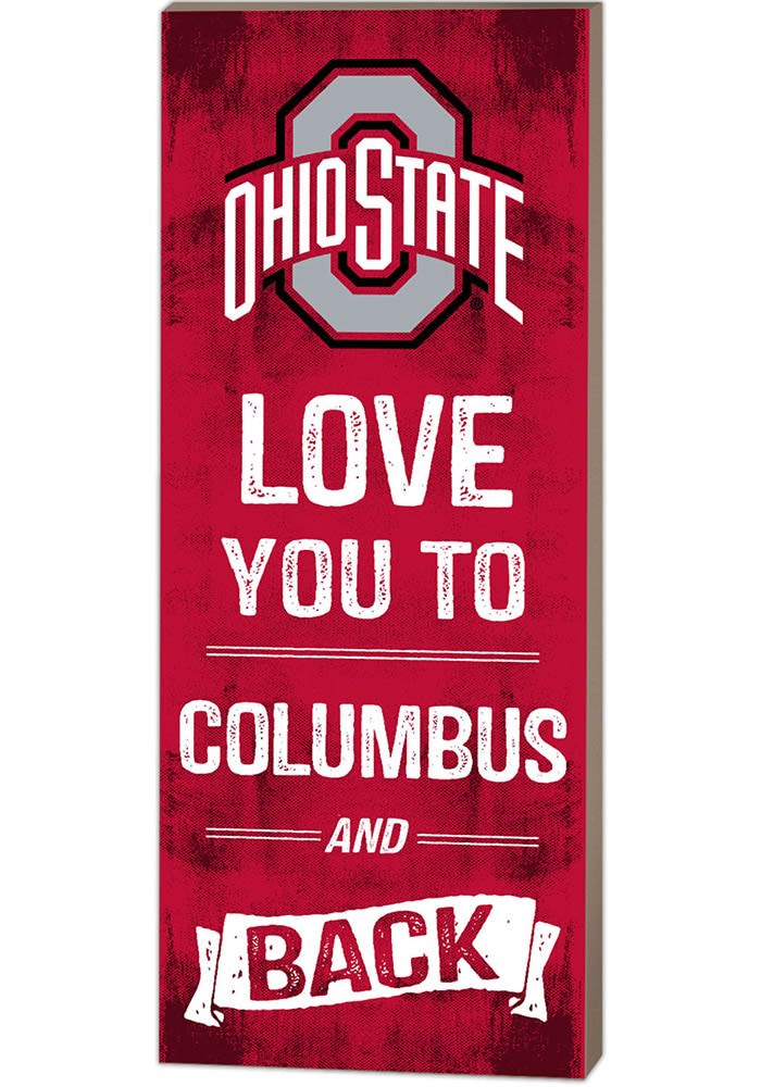 Ohio State Buckeyes Red 18x7 Love You To... And Back Wall Art - 15670068