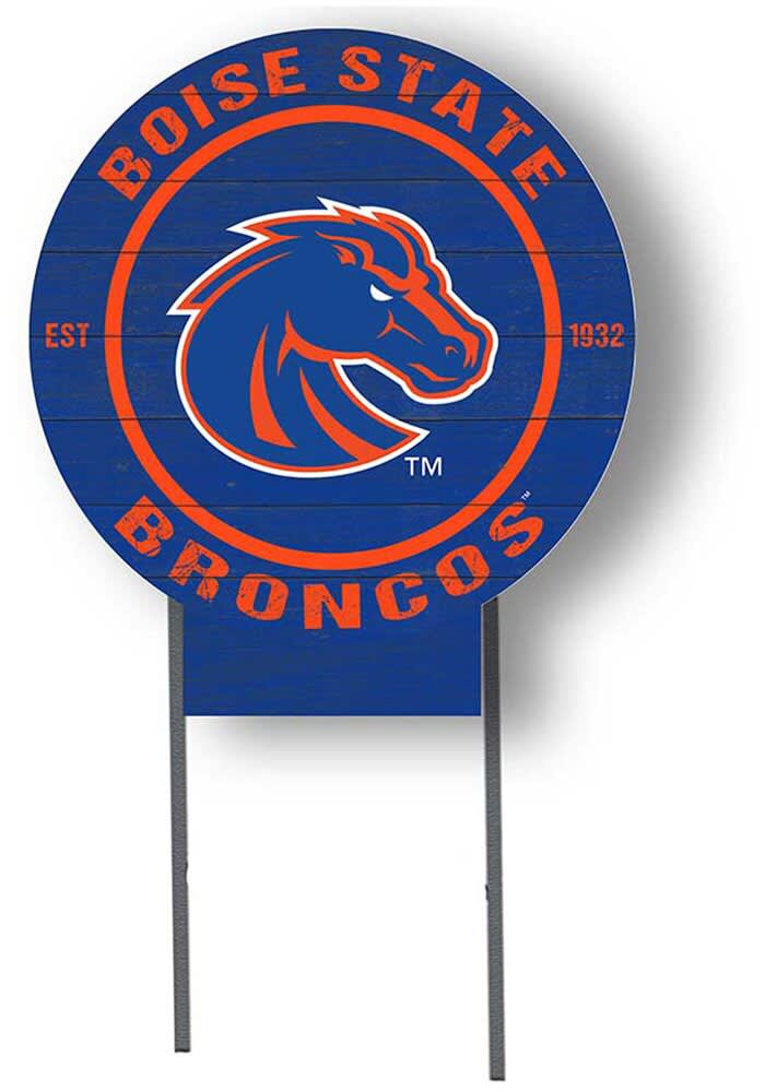 Boise State Broncos BLUE 20x20 Color Logo Circle Yard Sign - 15670410