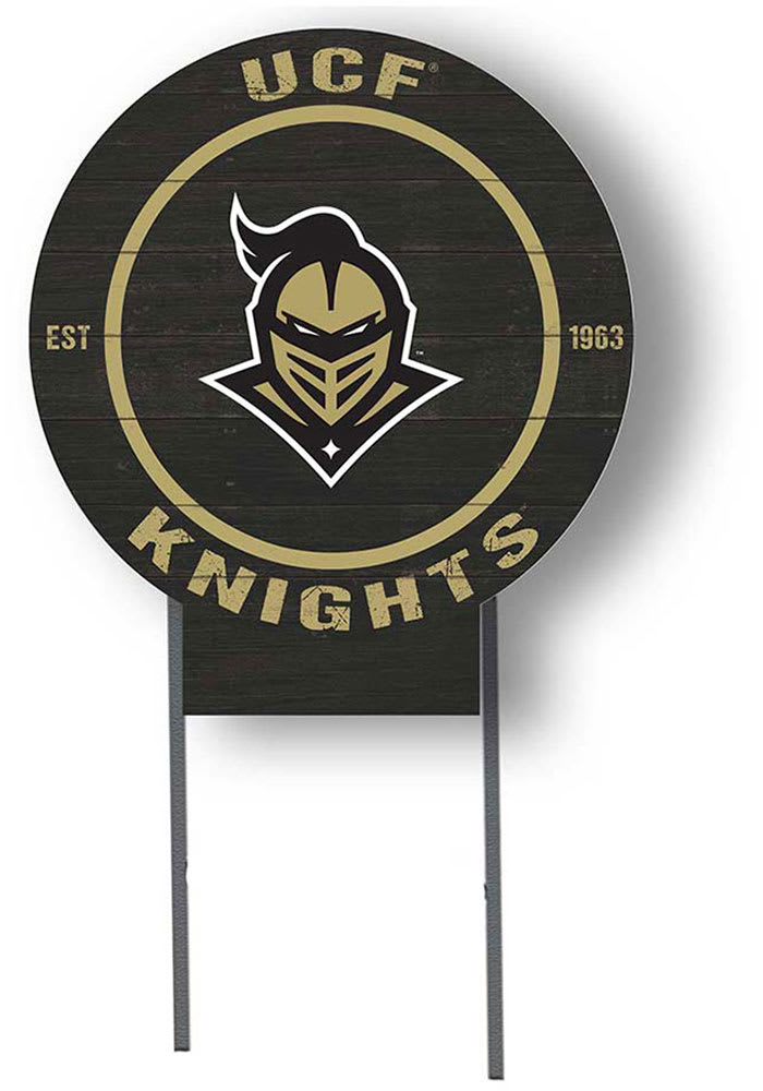 UCF Knights BLACK 20x20 Color Logo Circle Yard Sign - 15670414