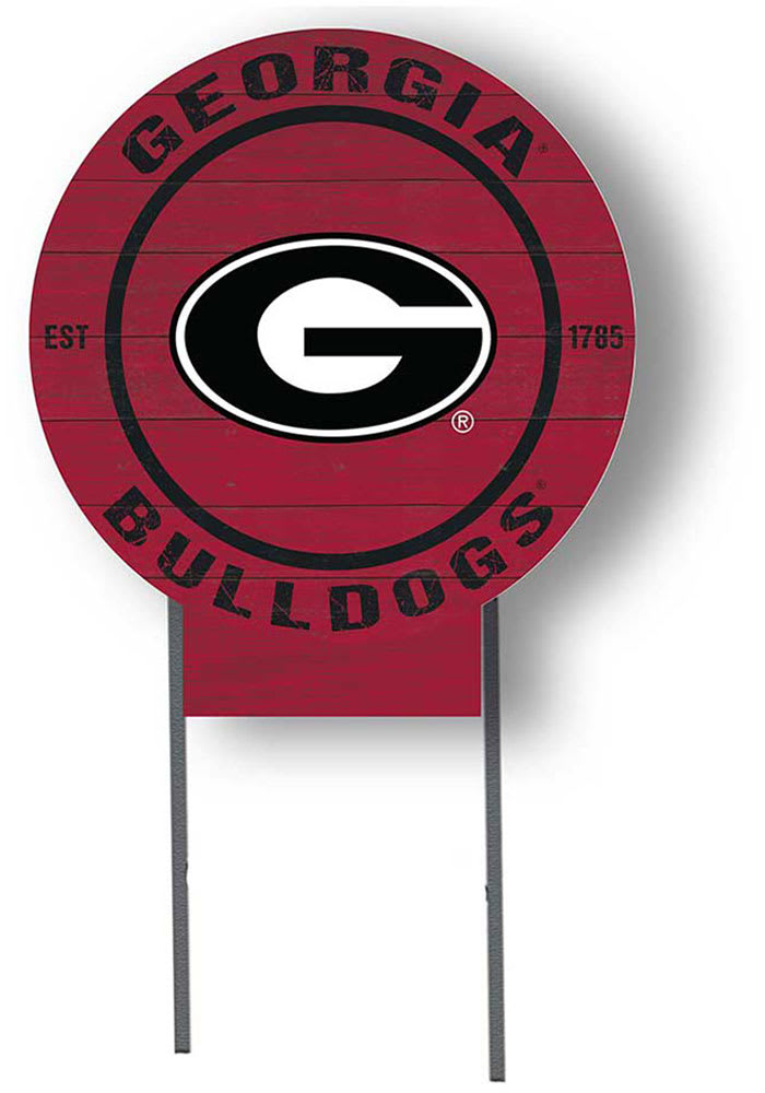 Georgia Bulldogs Red 20x20 Color Logo Circle Yard Sign - 15670438