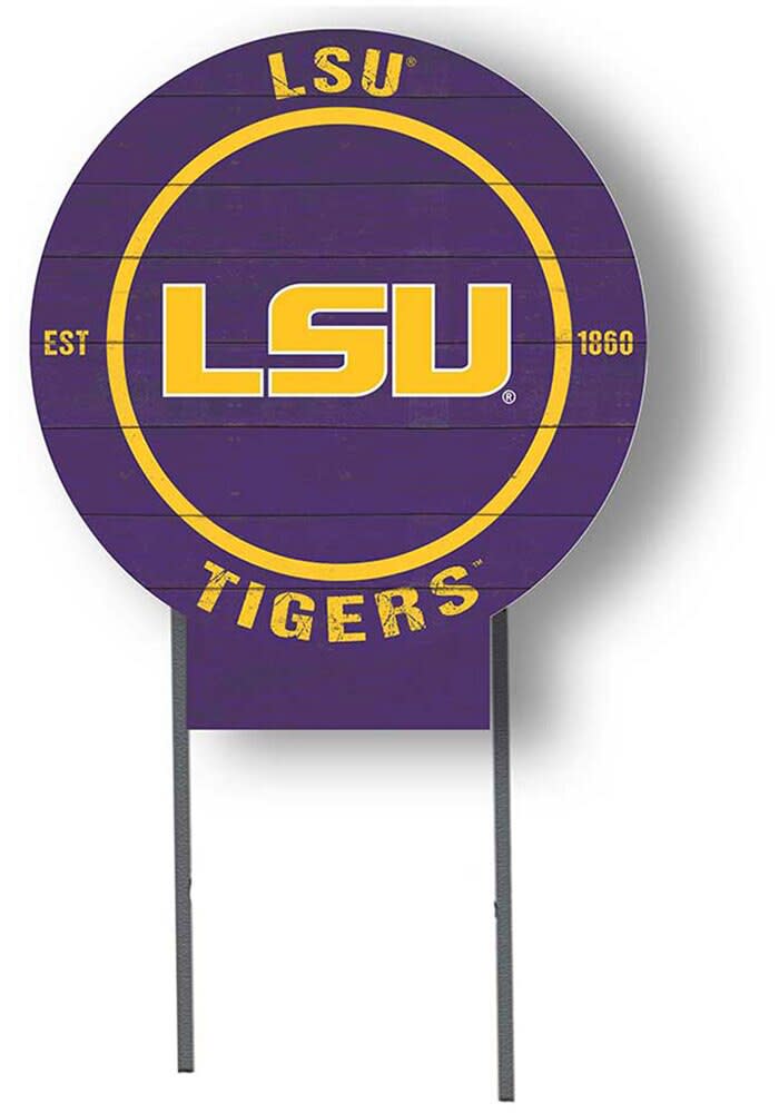 LSU Tigers PURPLE 20x20 Color Logo Circle Yard Sign - 15670457