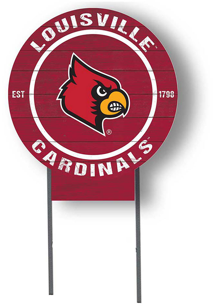 Louisville Cardinals Red 20x20 Color Logo Circle Yard Sign - 15670460