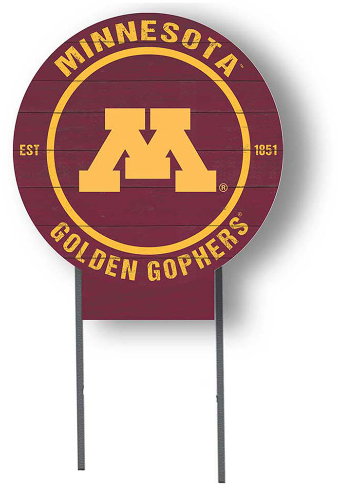 Minnesota Golden Gophers Red 20x20 Color Logo Circle Yard Sign - 15670472