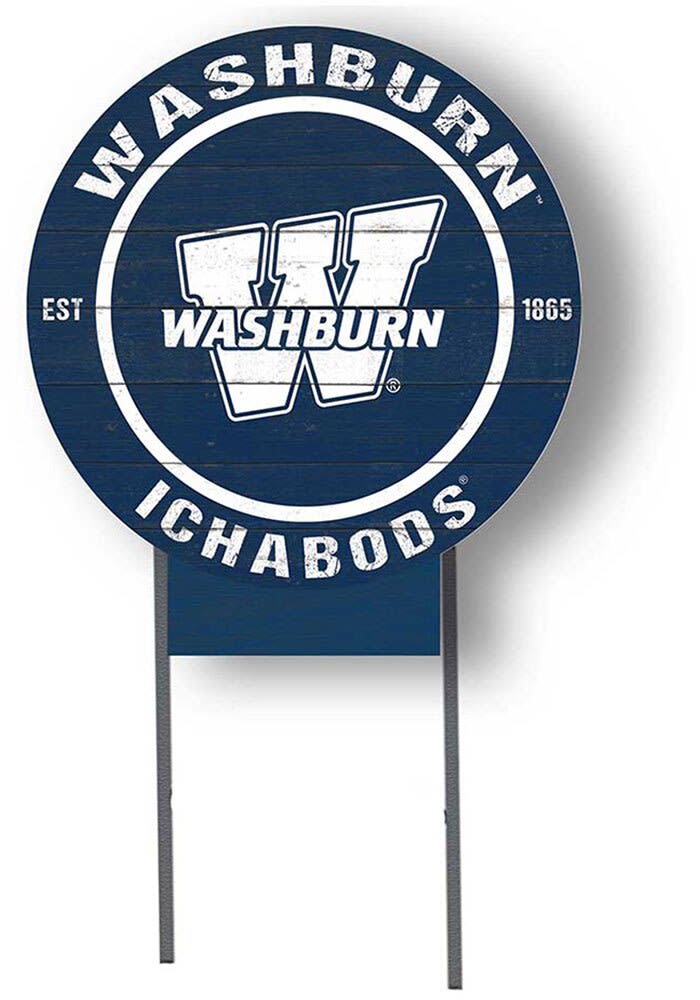Washburn Ichabods 20x20 Color Logo Circle Yard Sign - BLUE