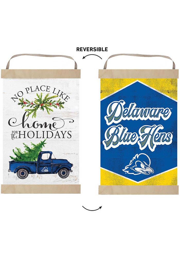 Jardine Delaware Fightin' Blue Hens White Holiday Reversible Banner ...