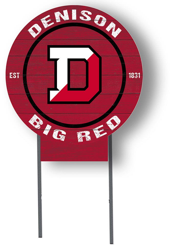 Denison Big Red Red 20x20 Color Logo Circle Yard Sign - 156710362