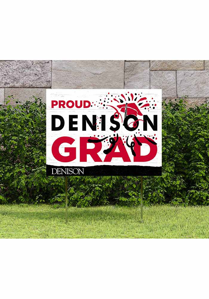 Denison Big Red RED 18x24 Proud Grad Team Logo Yard Sign - 156710364