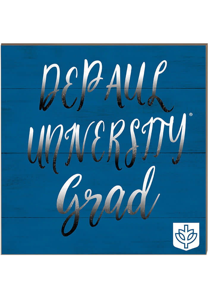 Jardine DePaul Blue Demons BLUE 10in x 10in Grad Sign - 156710412