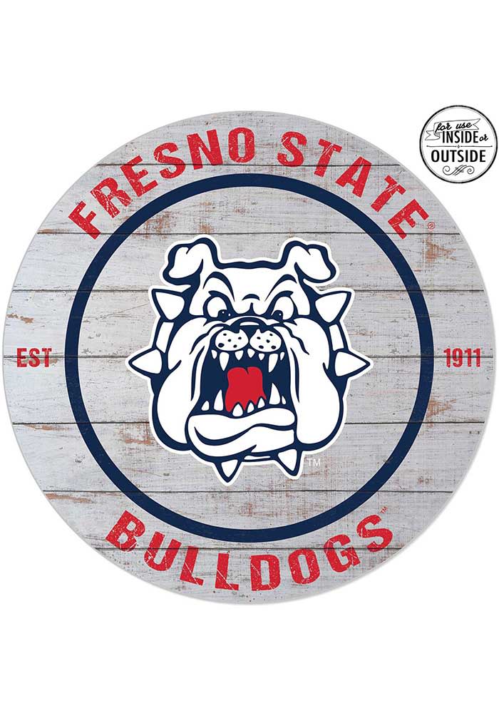 Jardine Fresno State Bulldogs GRAY 20x20 In Out Weathered Circle Sign ...