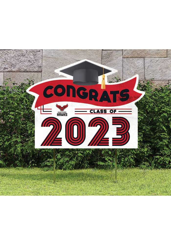 Hartford Hawks 18x24 Congrats Graduation Yard Sign