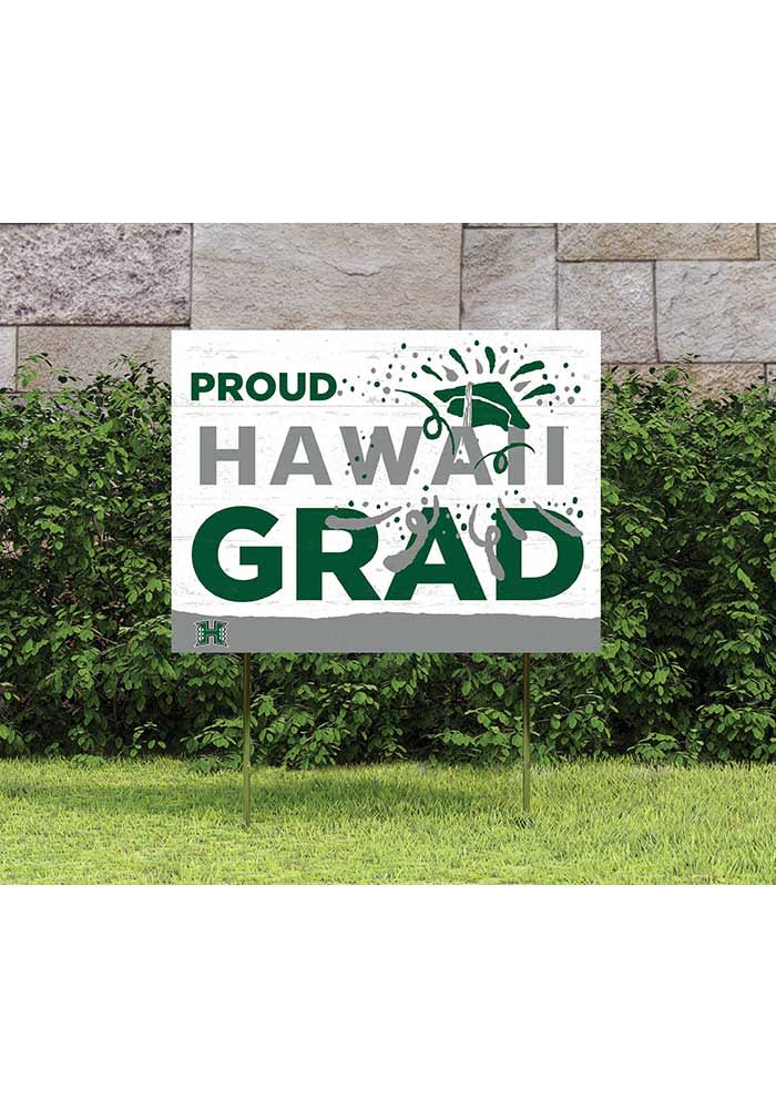 Hawaii Warriors GREEN 18x24 Proud Grad Team Logo Yard Sign - 156711157